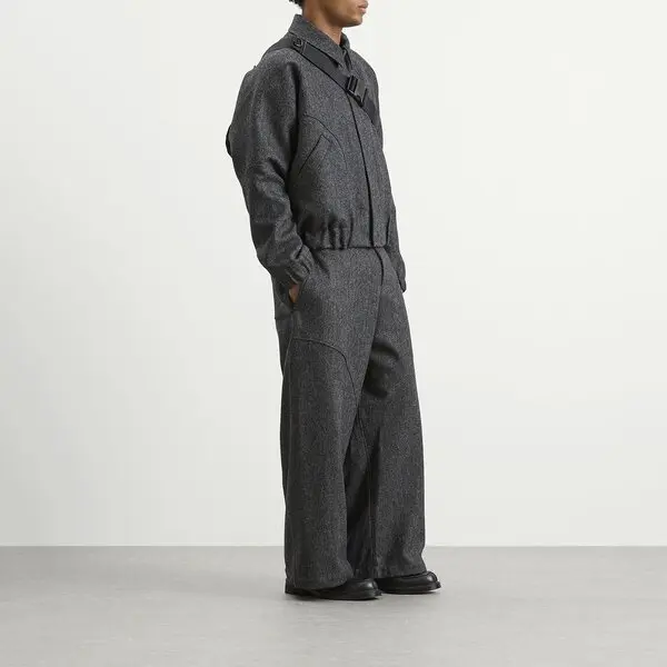 Sage Nation Wool Jiji Jacket - Dark Grey Herringbone | Editorialist